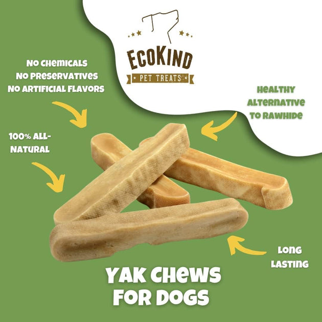 EcoKind Premium Gold Yak Cheese Himalayan Dog Chews, Dog Treats Large